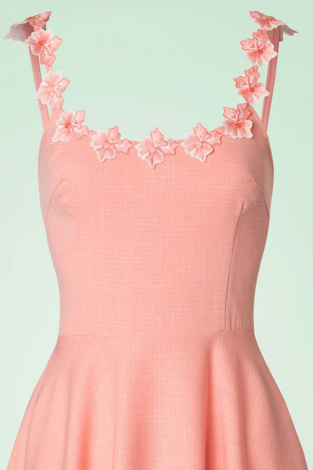 50s Violet Swing Dress in Light Pink