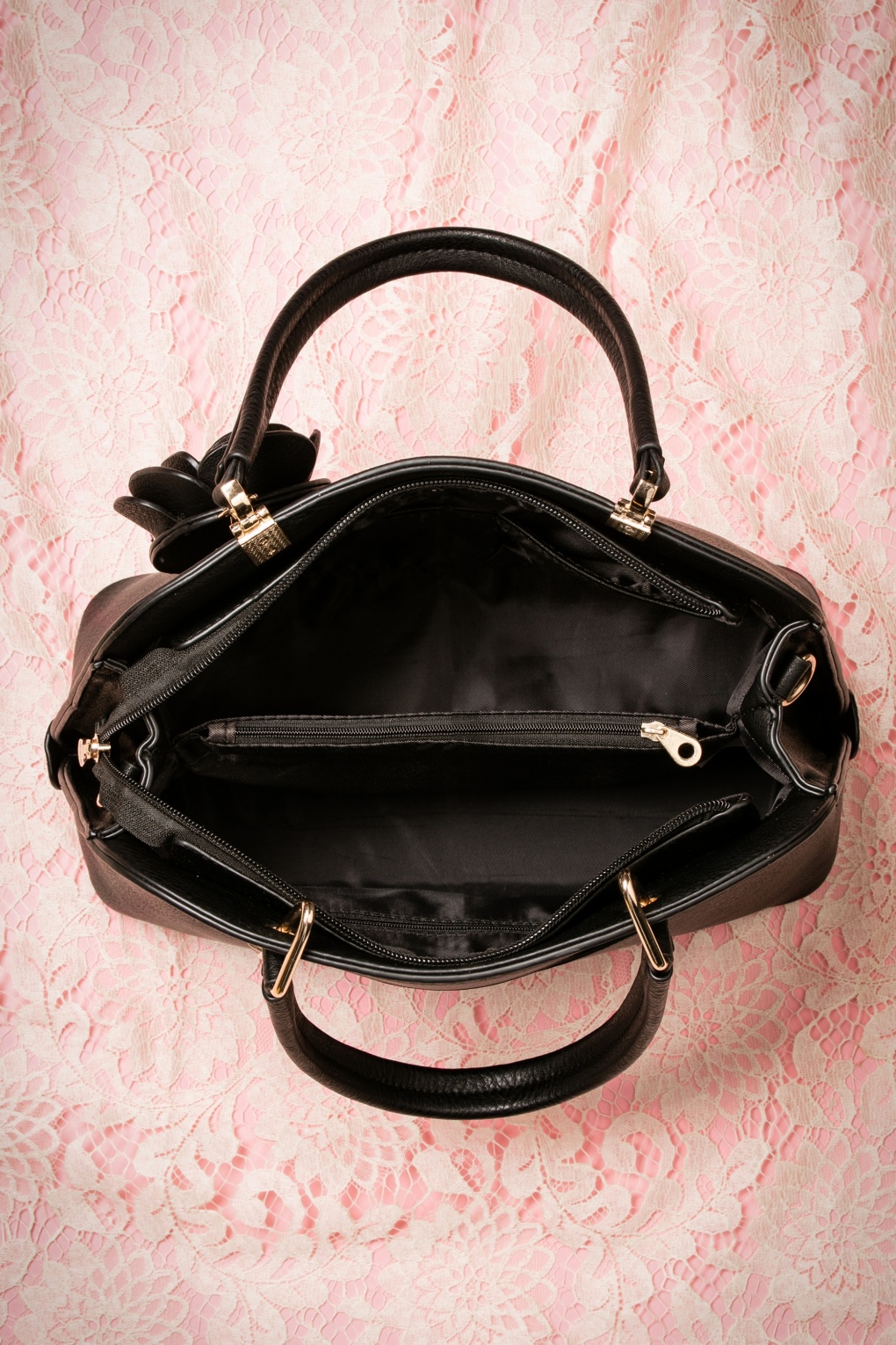 50s Loretta Rose Handbag in Black