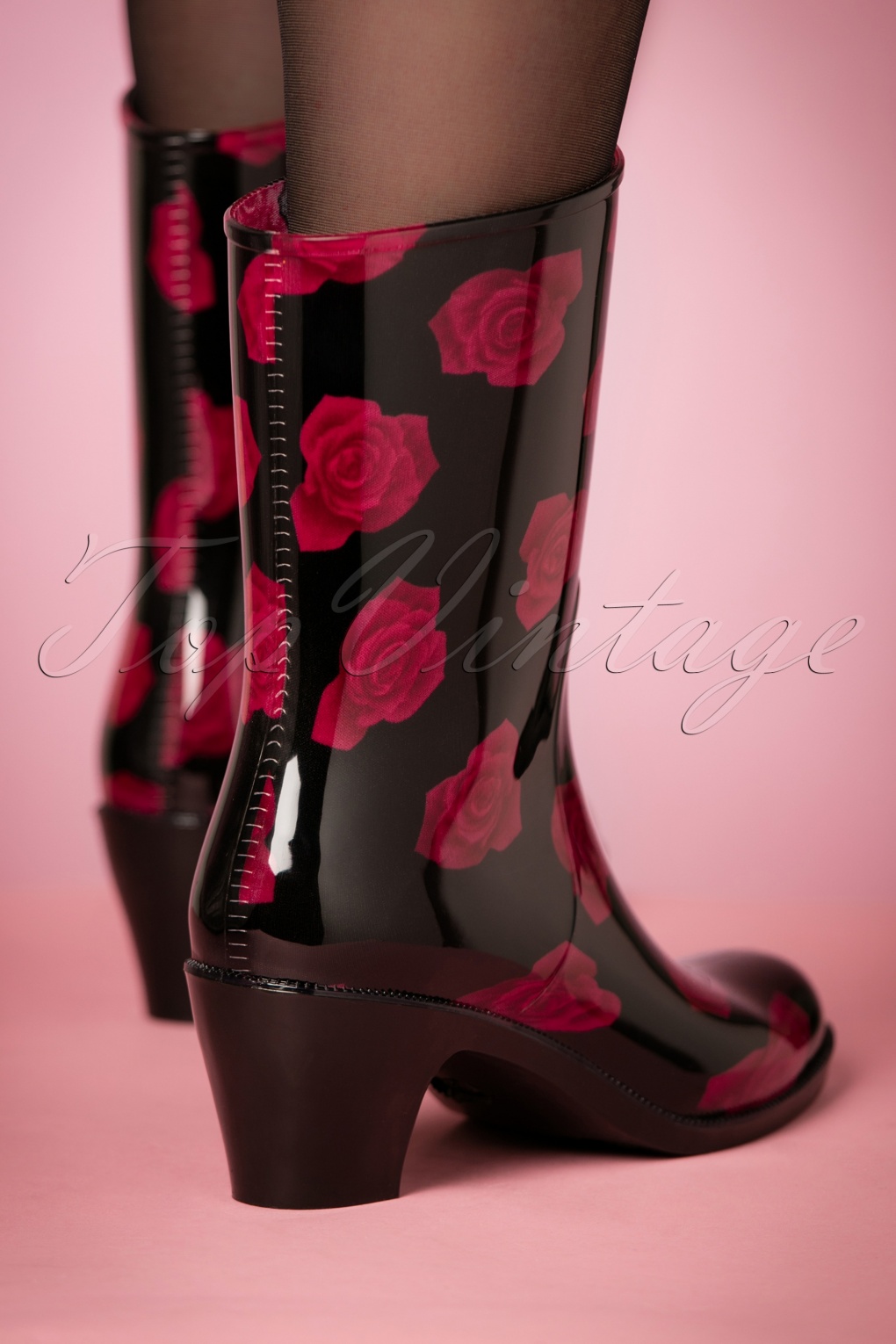 60s Rosie Rain Boots in Black