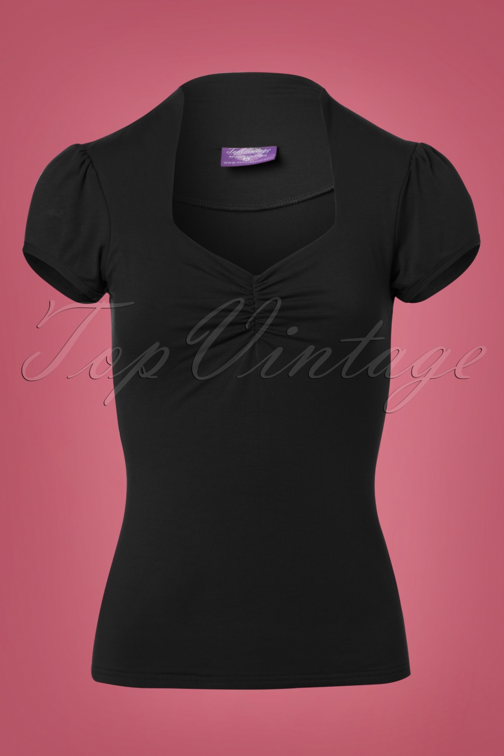 Topvintage Boutique Collection Donna Top Années 50 en Noir | Acheter ...