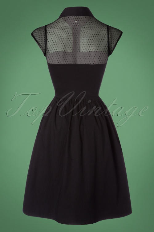 50s Heart Dress in Black and Red