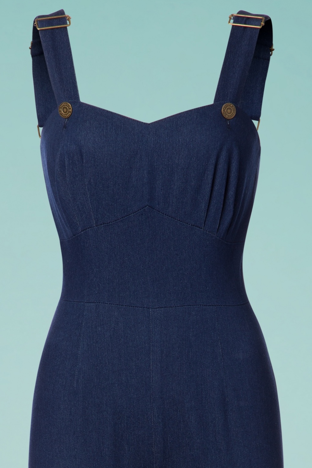 50s Debra Denim Dungarees in Navy
