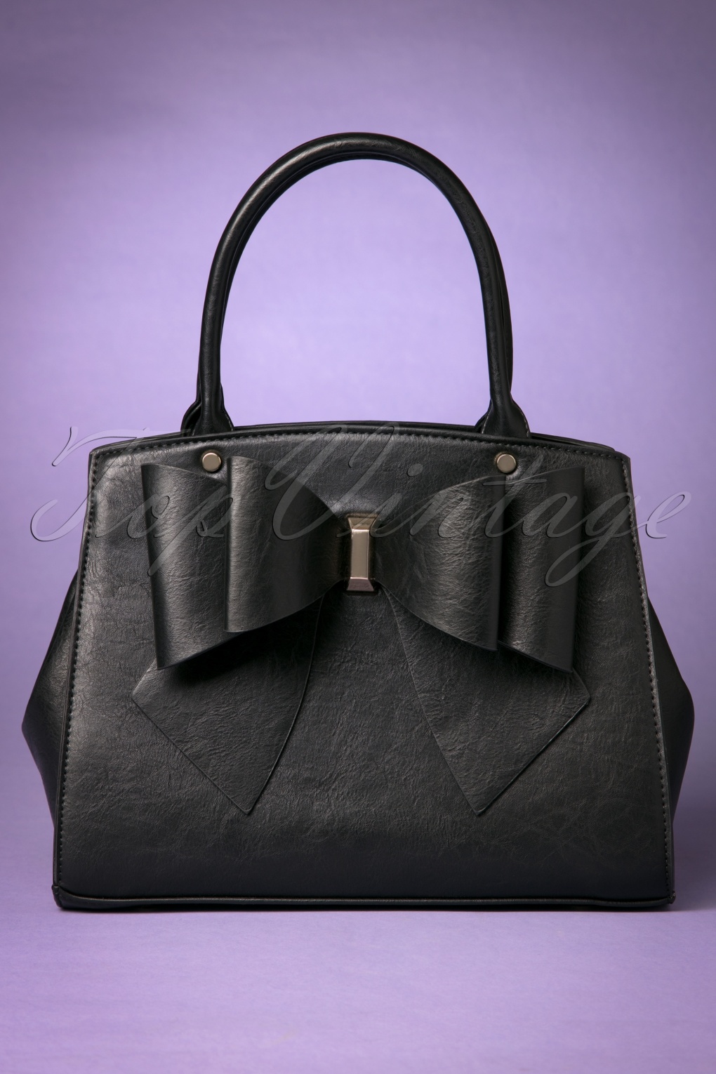 50s The Big Bow Handbag in Black