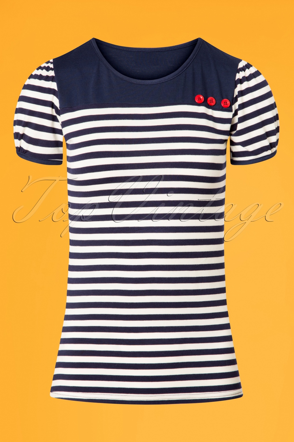 Steady Clothing 50s Little Rebel T-shirt in Navy and White | Shop at ...