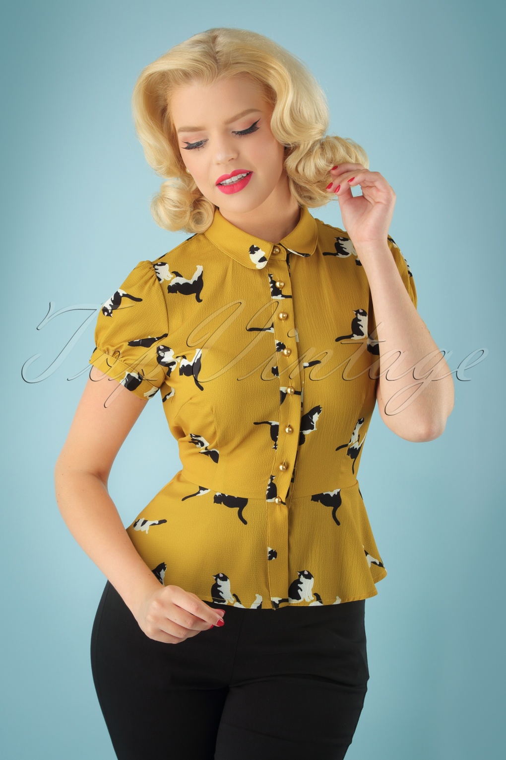 1940s Style Blouses, Tops, Shirts