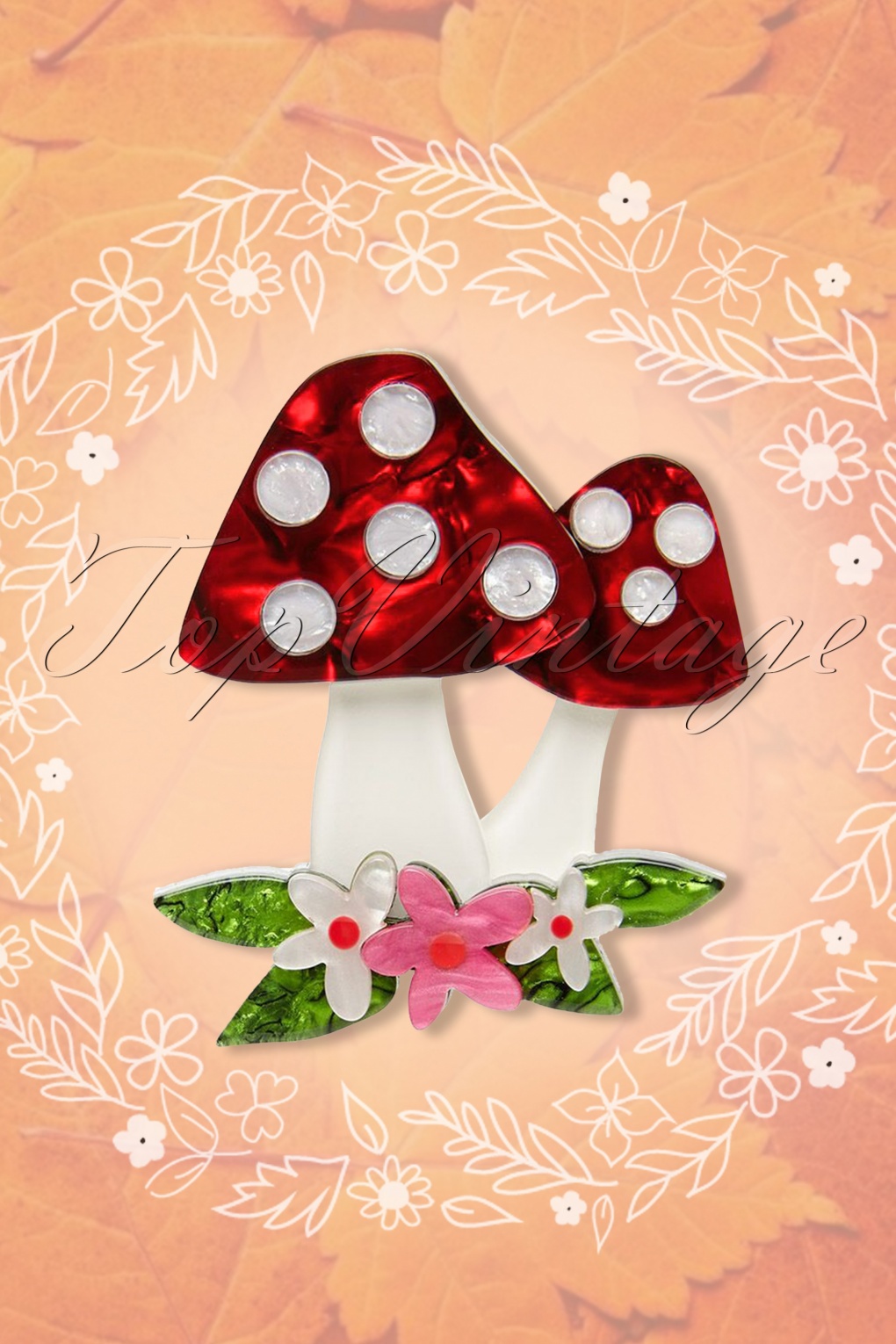 60s Forest Fun Guy Brooch Erstwilder | Topvintage