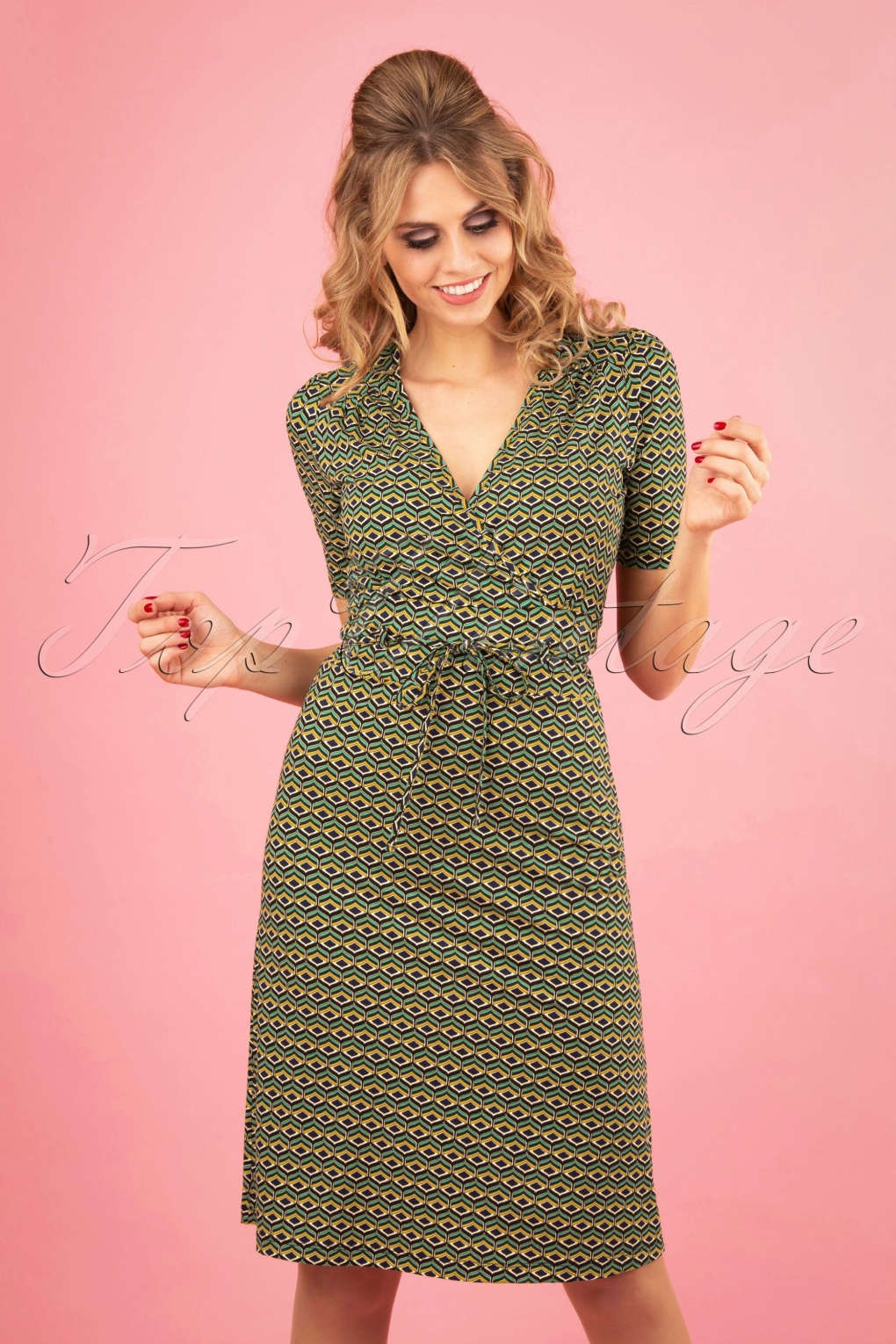 King Louie 60s Cecil Vongole Dress in Royal Blue | Shop at Topvintage