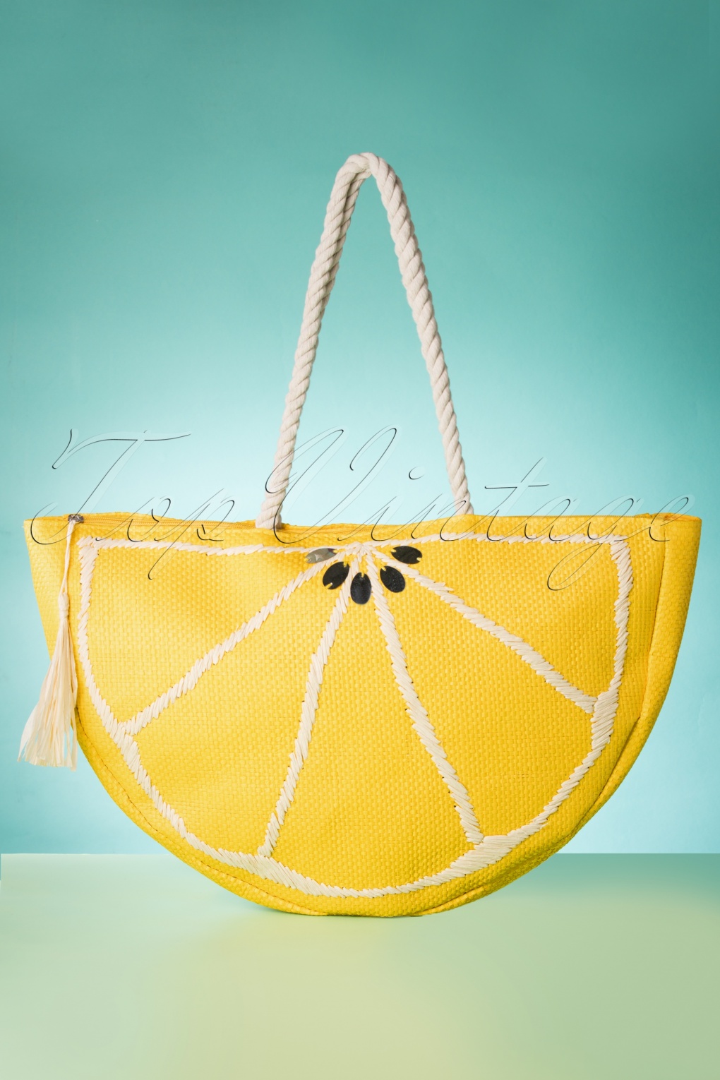 Amici Citrus Tote Bag Années 50 en Jaune | Acheter chez Topvintage