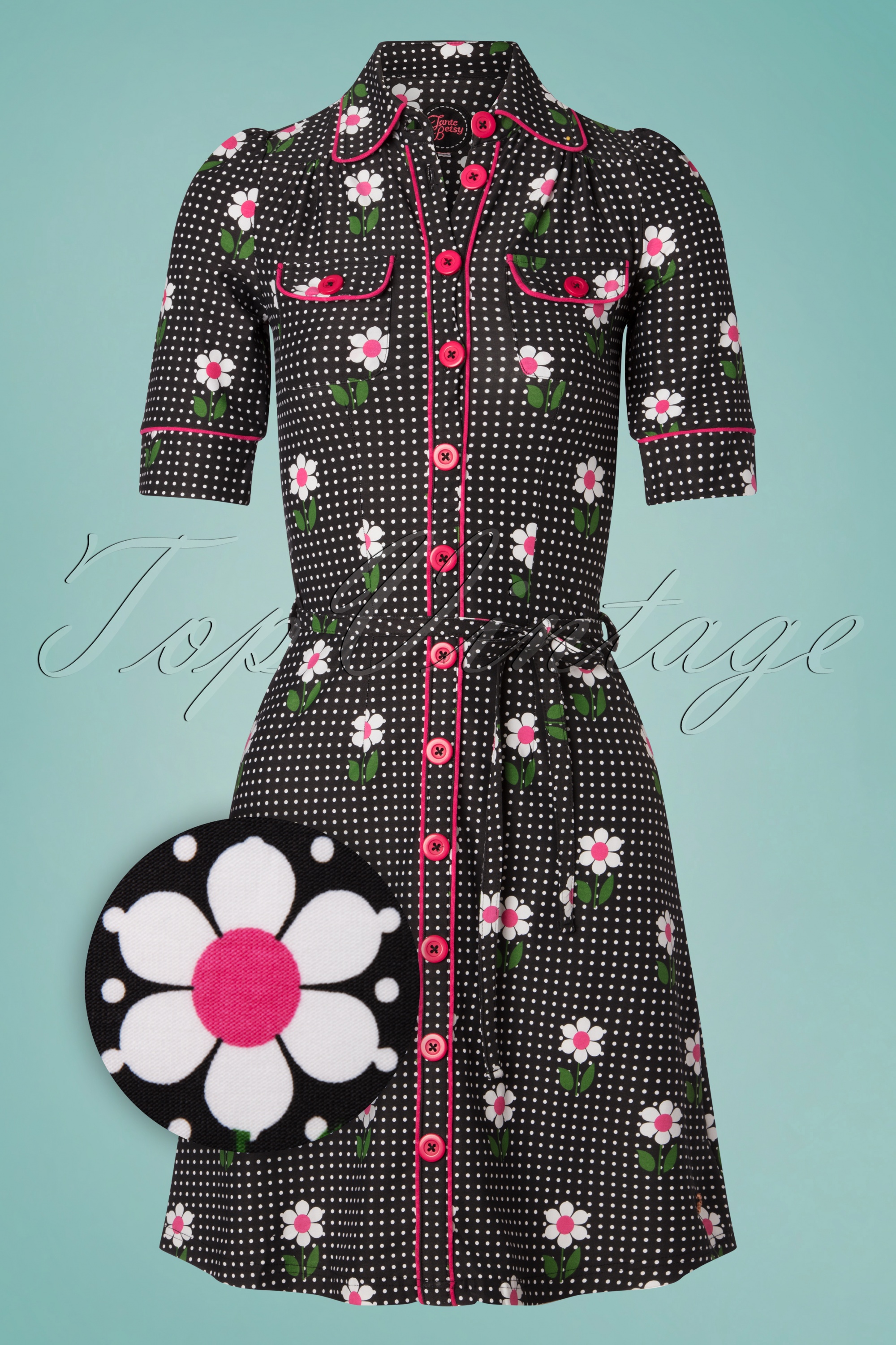 Tante Betsy Betsy Daisy Dot Kleid in Schwarz | Einkaufen bei Topvintage