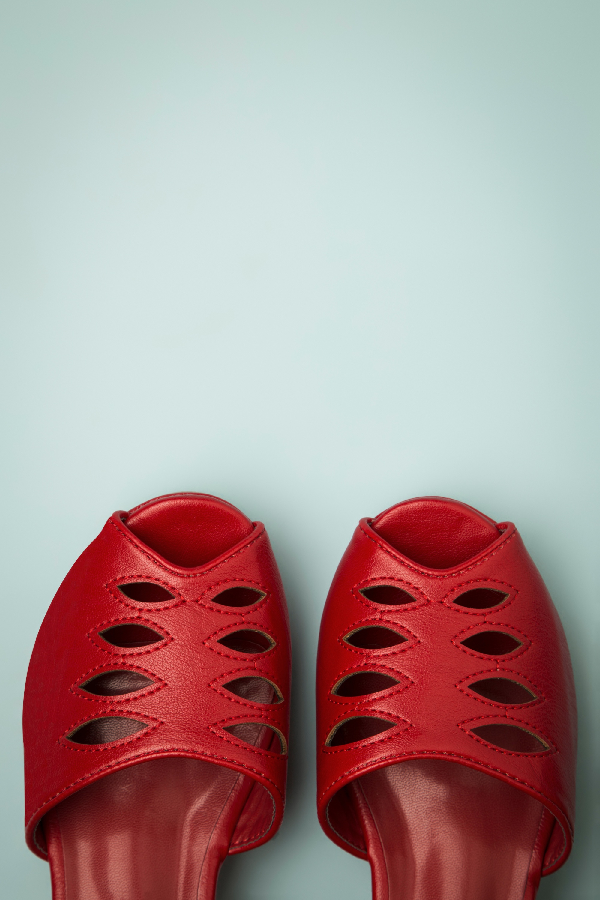 Lulu Hun Lily Wedge Sandals Années 60 en Rouge | Acheter chez Topvintage