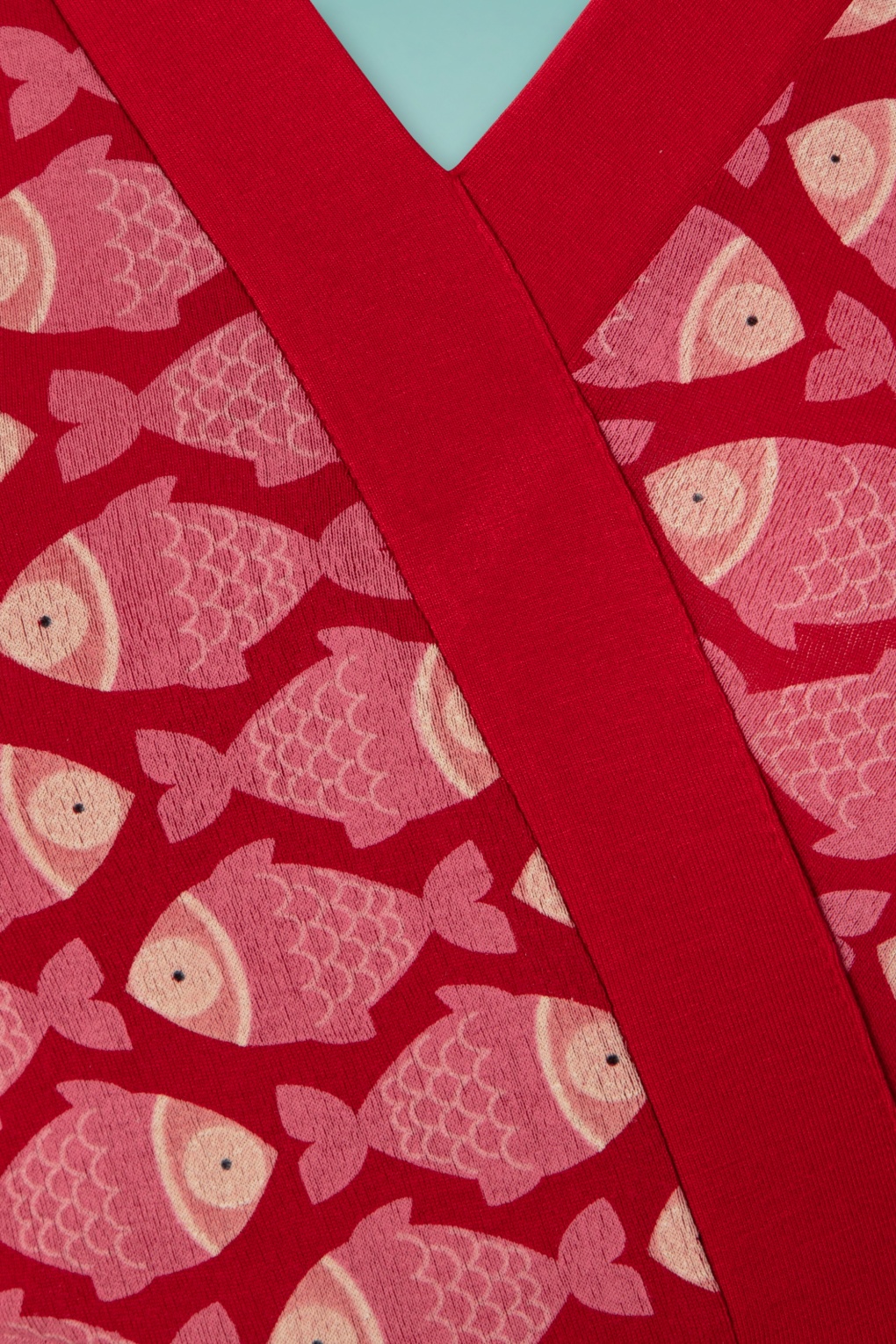 60s Zoe Fish Dress in Red