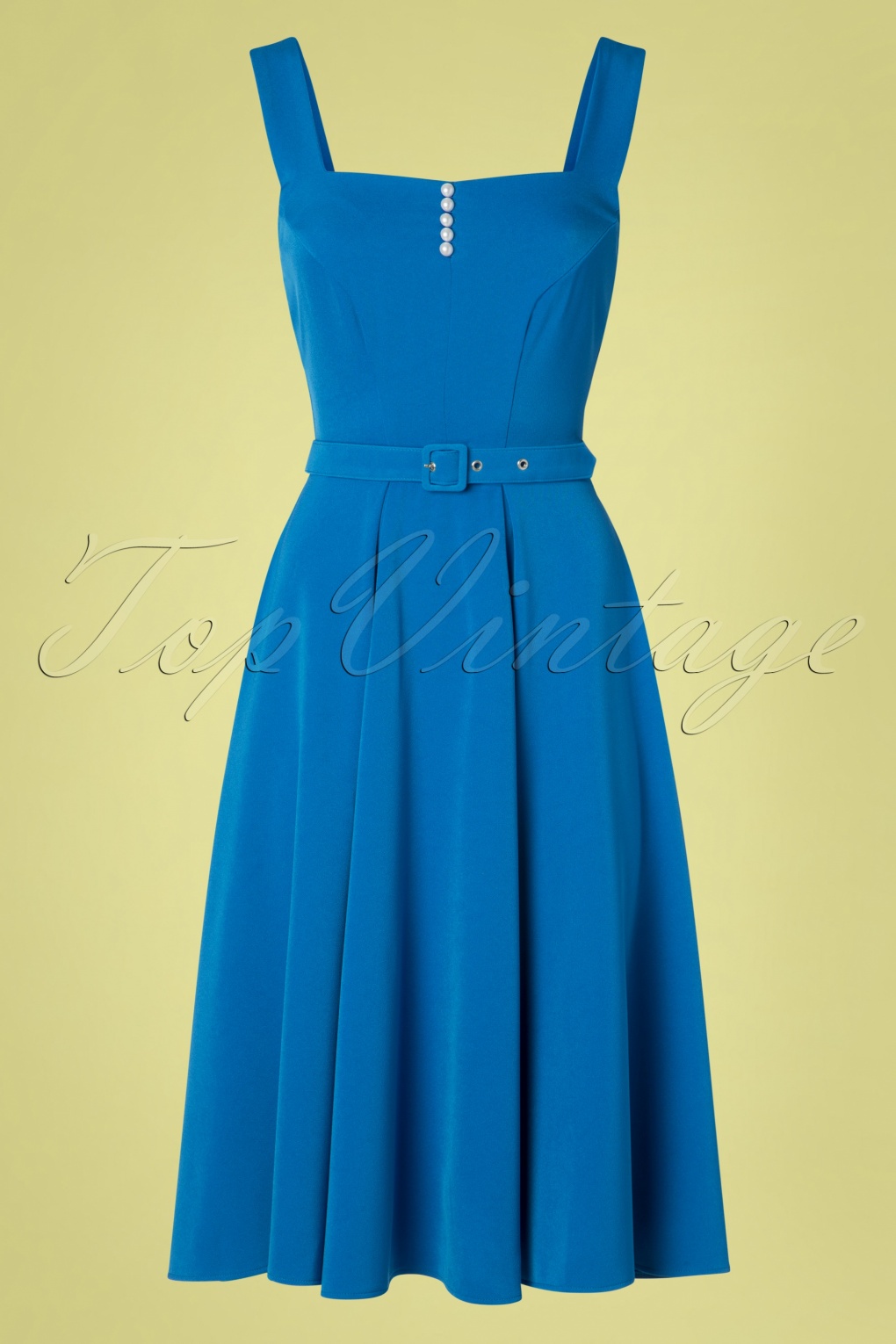 50s Bella Fairytale Swing Dress in Blue