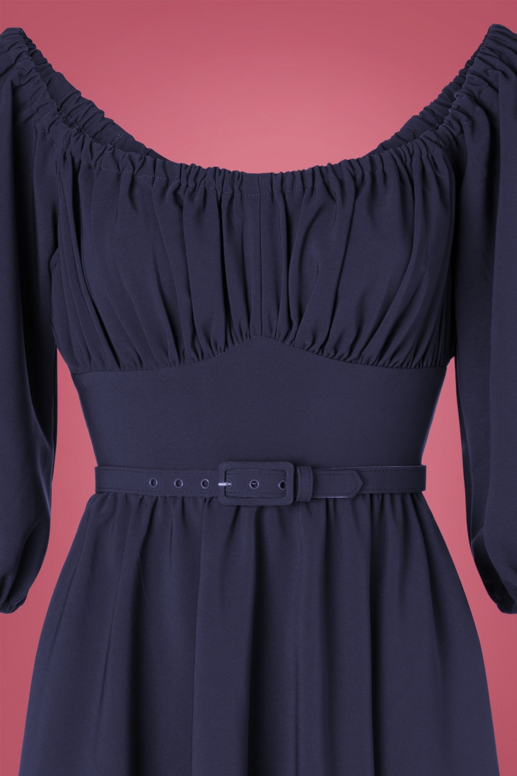 60s Vacation Swing Dress In Navy