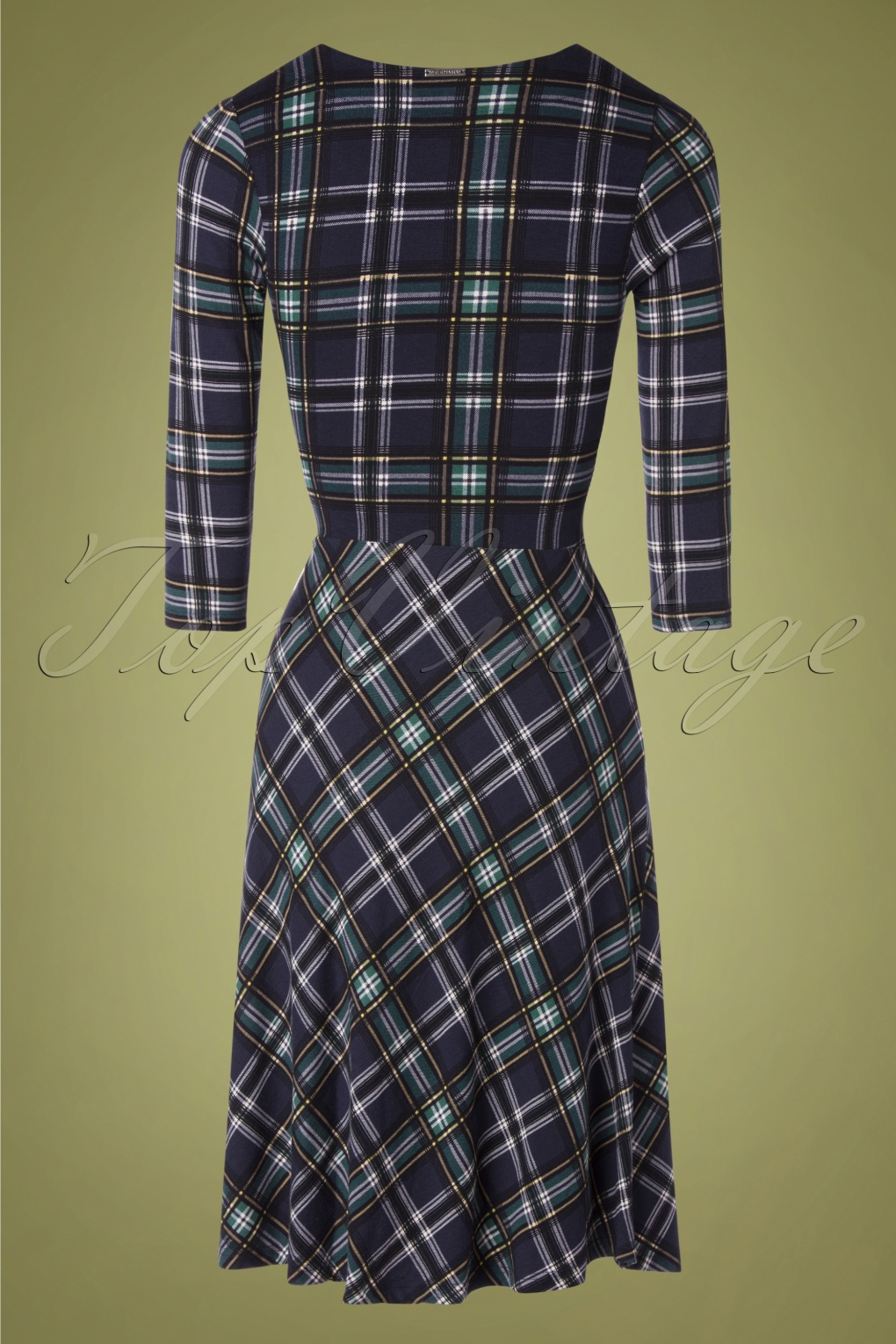 50s Very British Dress in Dark Blue