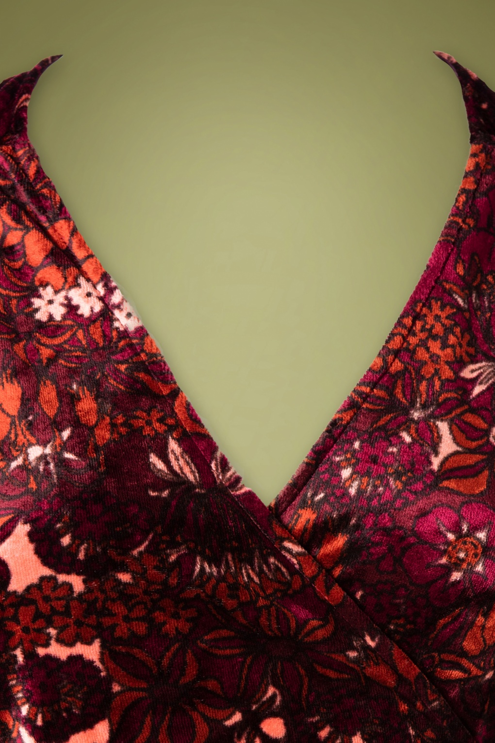 60s Mandy Crimson Wrap Dress in Windsor Red