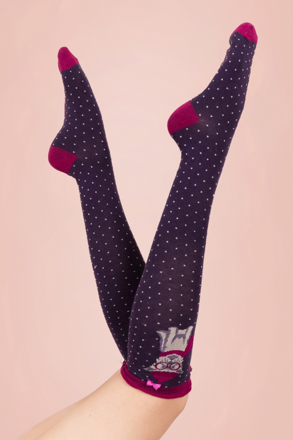 Powder Winter Westie Knee Socks Années 60 en Violet | Acheter chez ...