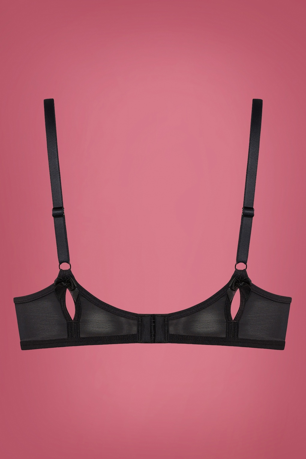 Peekaboo Plunge Balconette Bra In Black