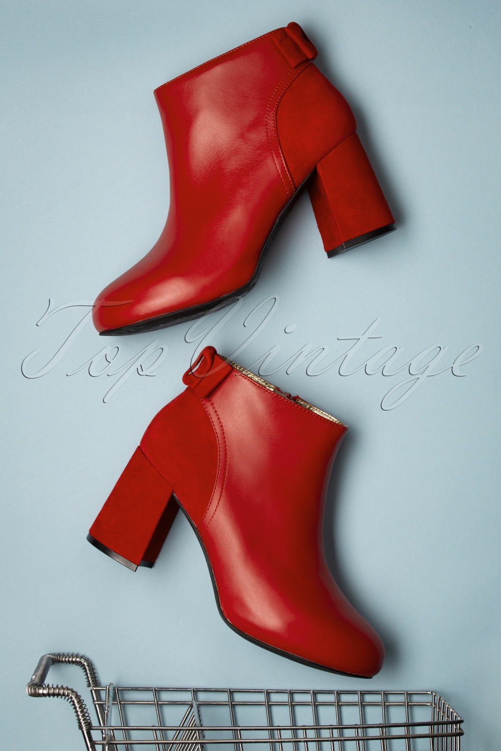 Lola Ramona ♥ Topvintage Eileen On The Scene Booties Années 60 en Rouge ...