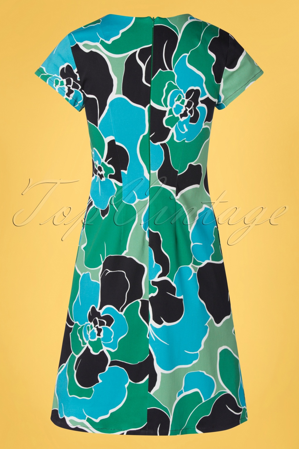 60s Alice Diva Dress in Floral Green