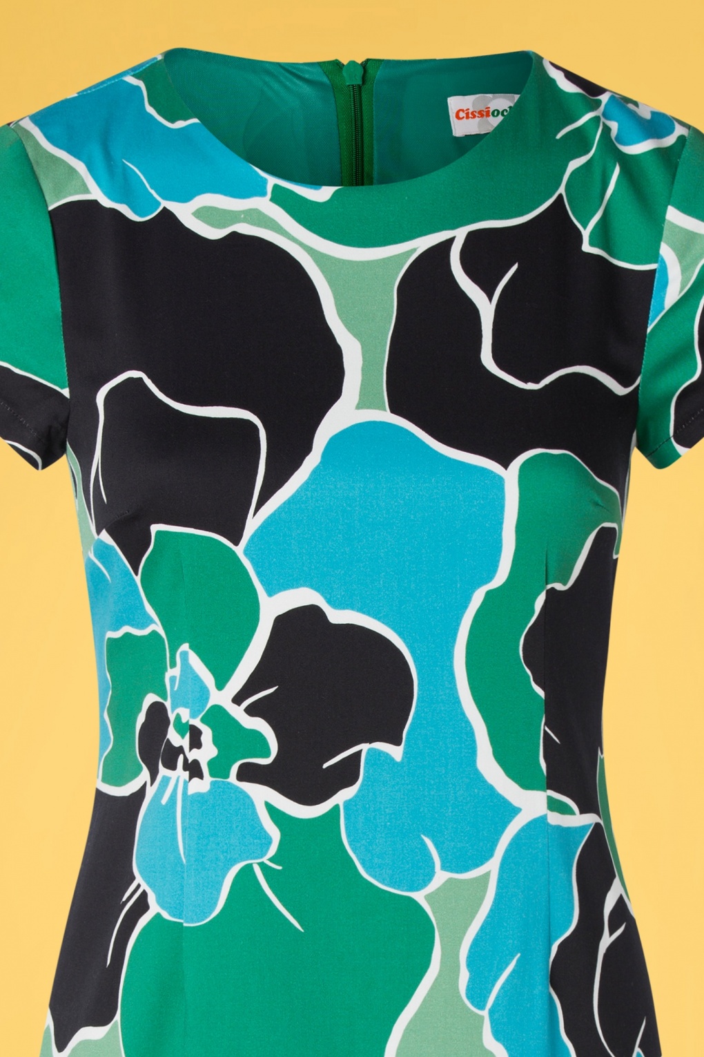 60s Alice Diva Dress in Floral Green