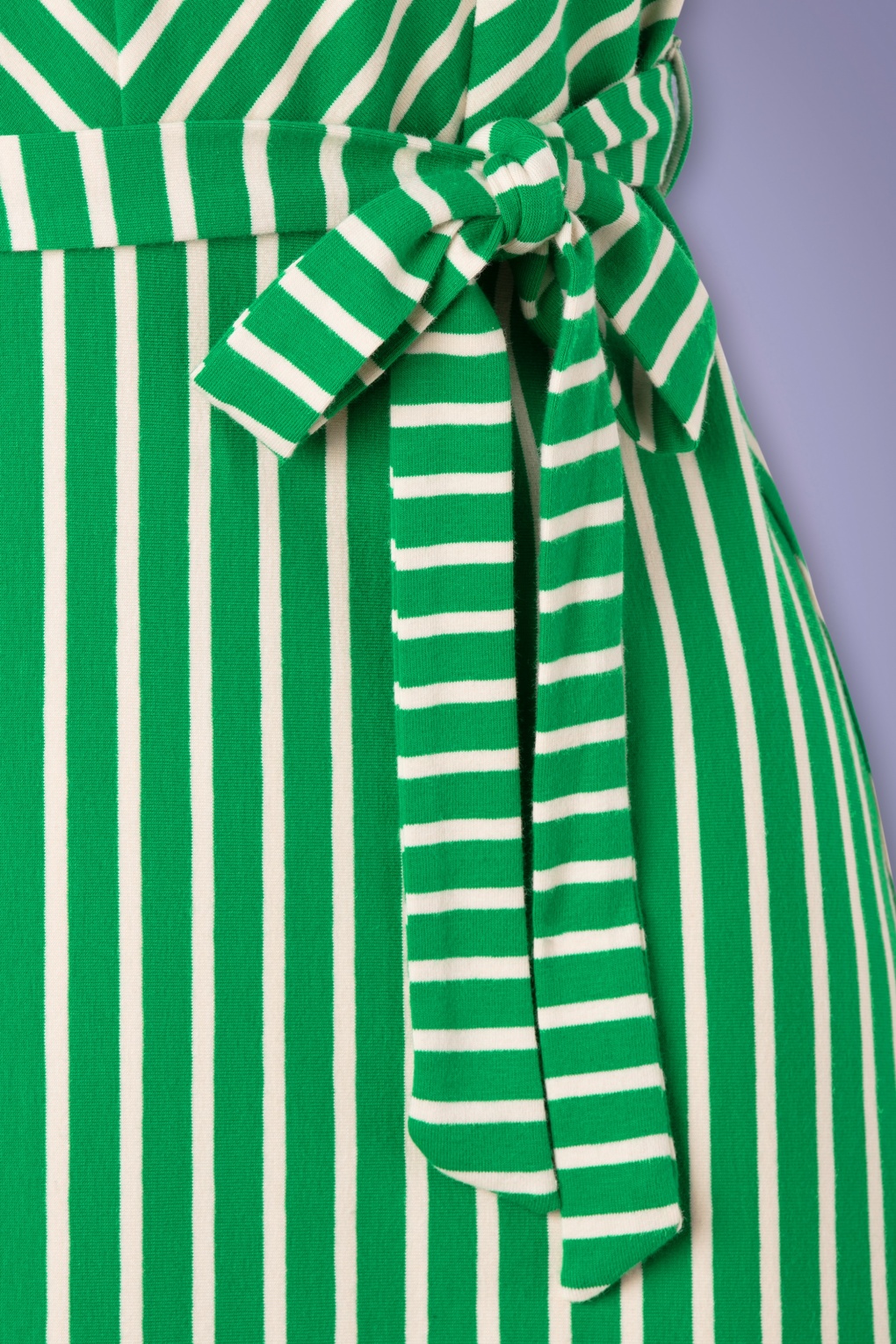 60s Grace Breton Stripe Dress in Very Green