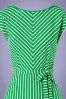 60s Grace Breton Stripe Dress in Very Green