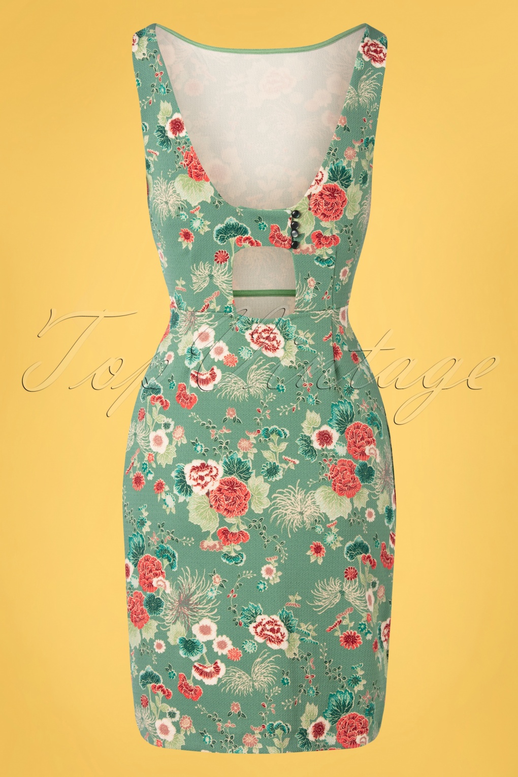 60s Alma Miyako Dress in Spar Green