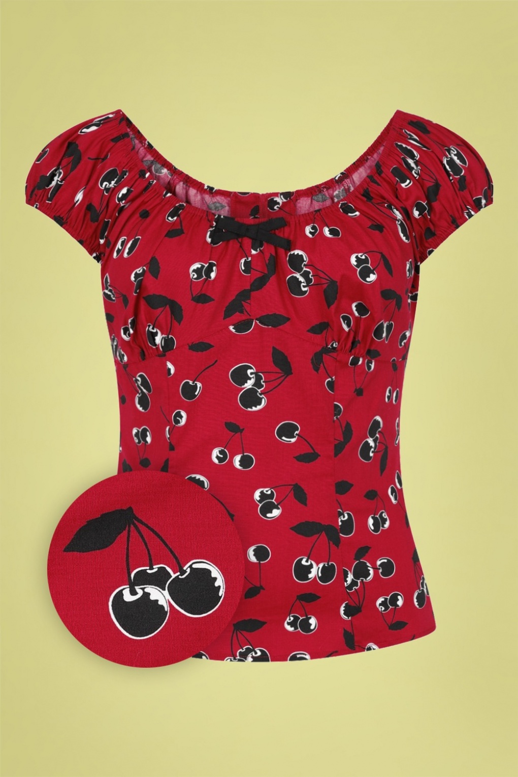 Bunny Alison Top Années 50 en Rouge | Acheter chez Topvintage