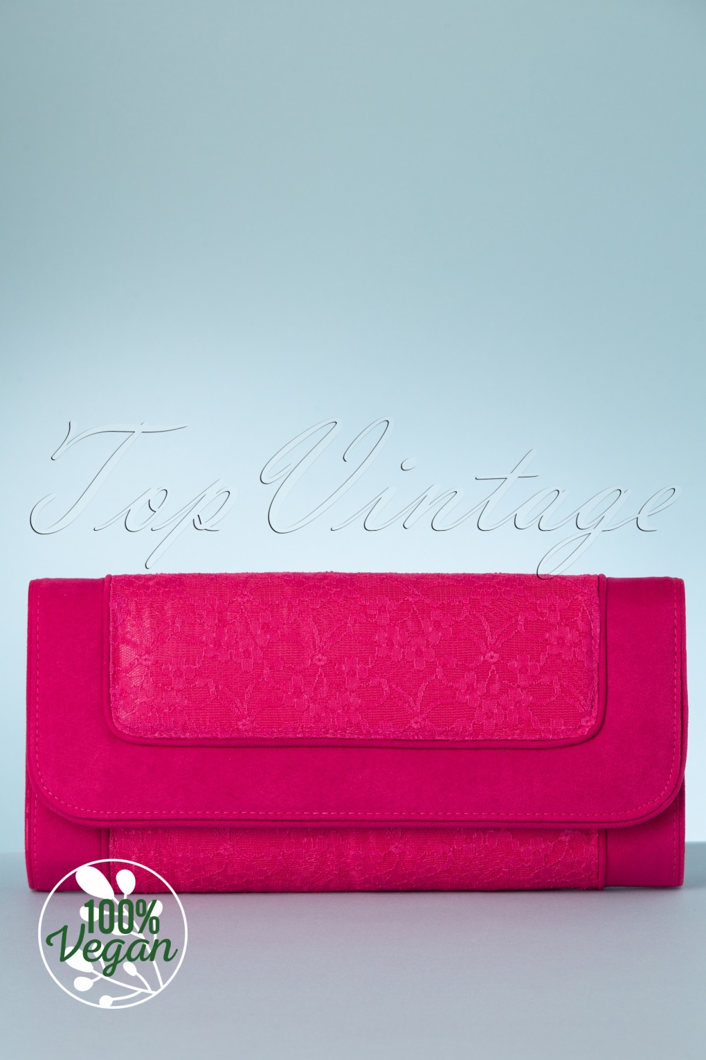 Tirana Clutch Années 50 en Fuchsia Ruby Shoo | Topvintage
