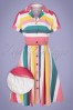50s Kate Rainbow Stripe Shirt Dress in Multi