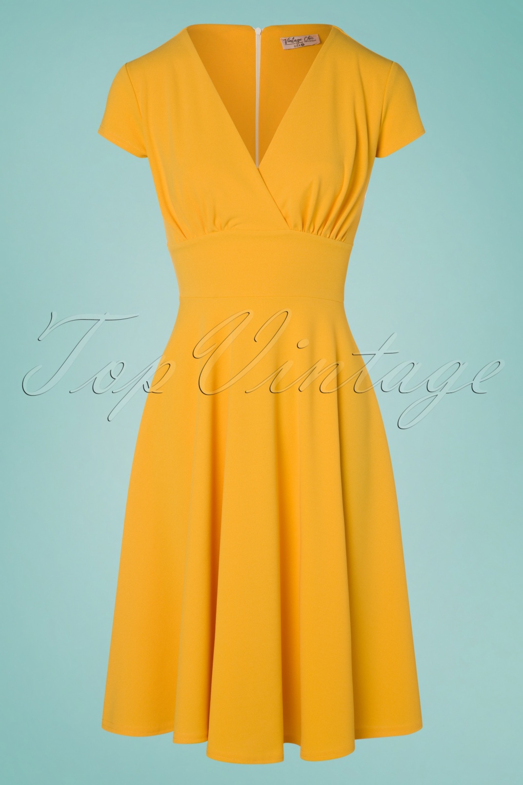 Vintage Chic for Topvintage 50s Addison Swing Dress in Honey Yellow ...