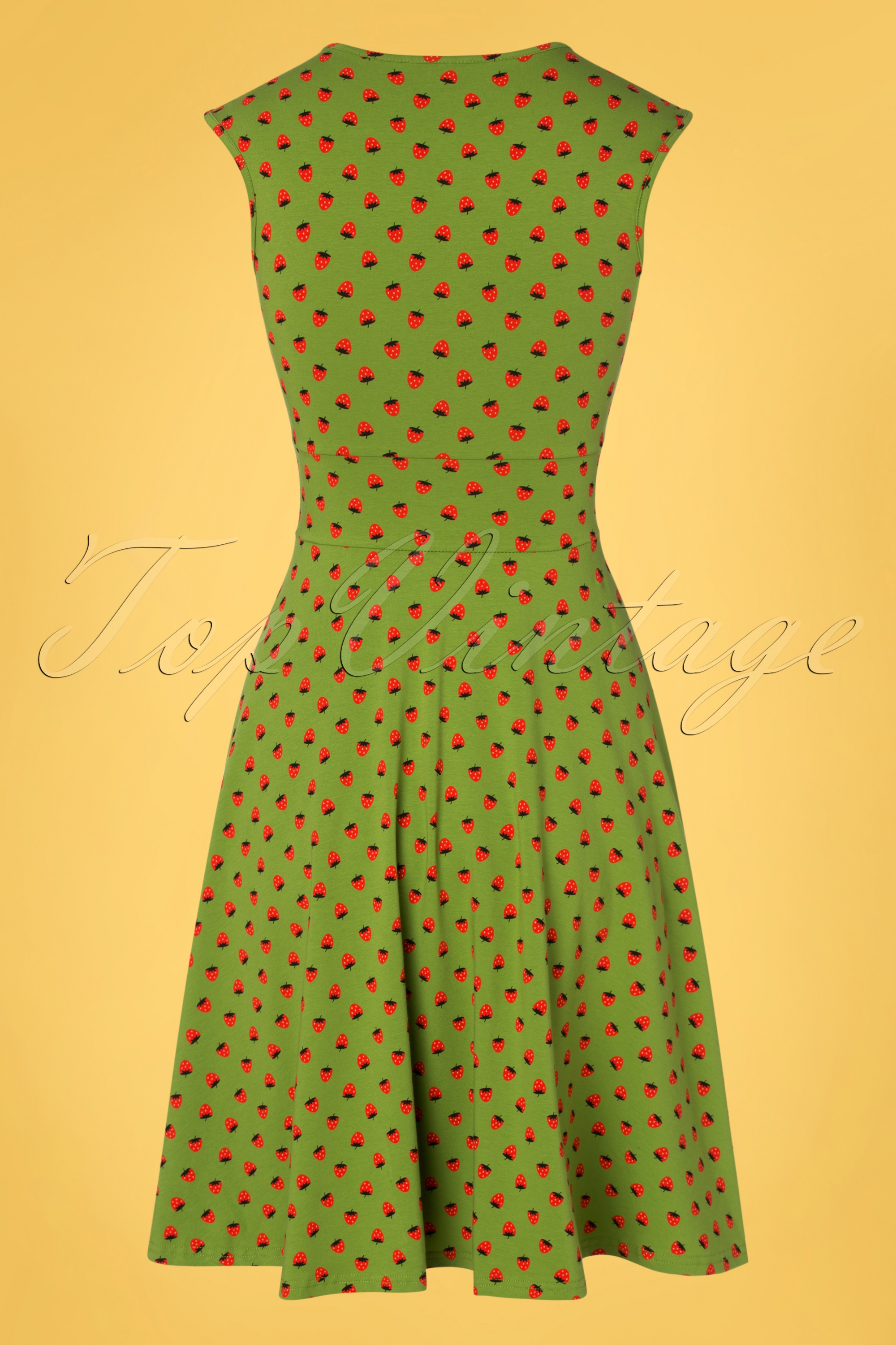 Blutsgeschwister 60s Ohlala Tralala Dress in Strawberry Soucre Green ...