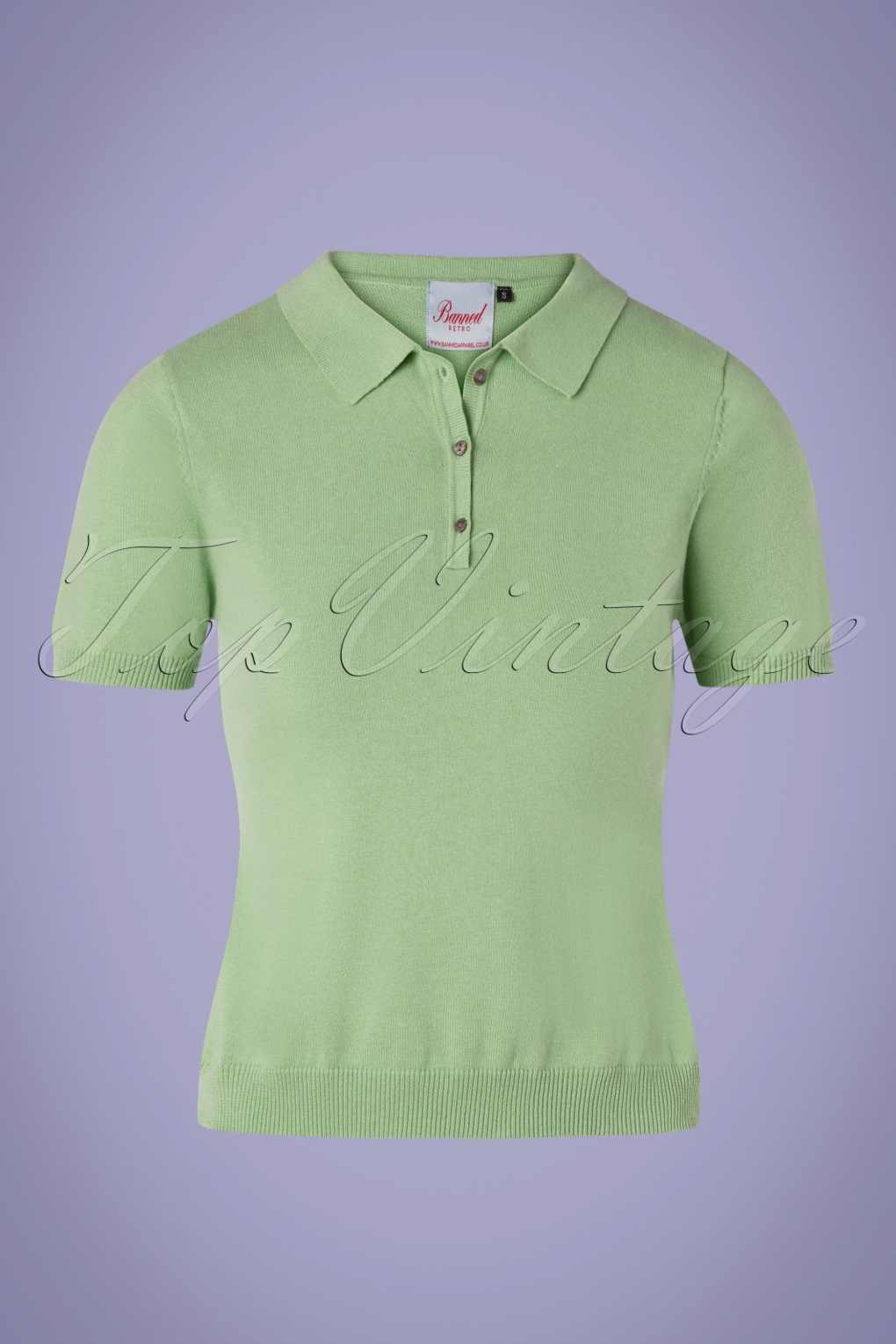 50s Summer Polo in Mint Green