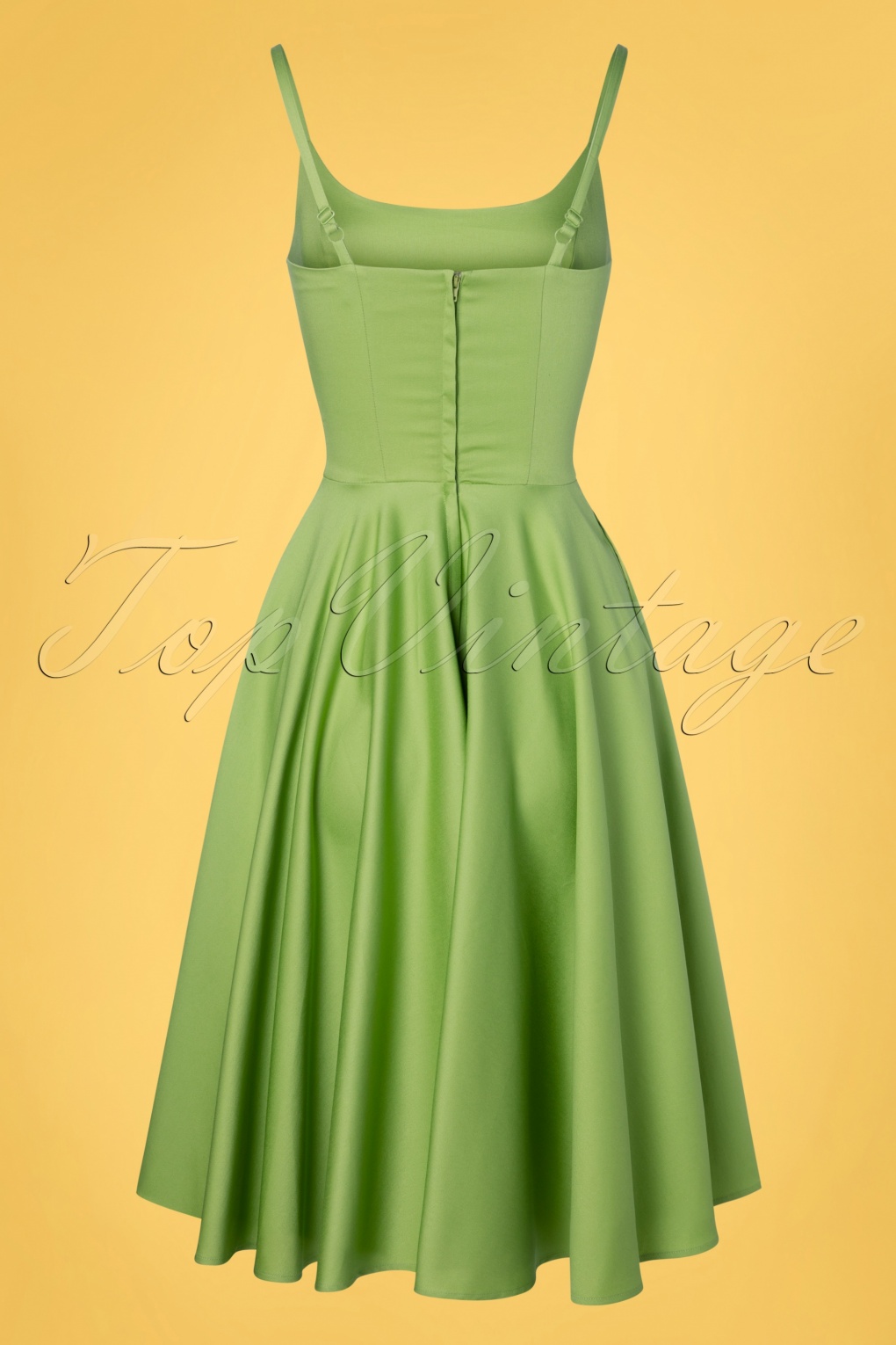 50s Peggy Swing Dress in Peridot Green