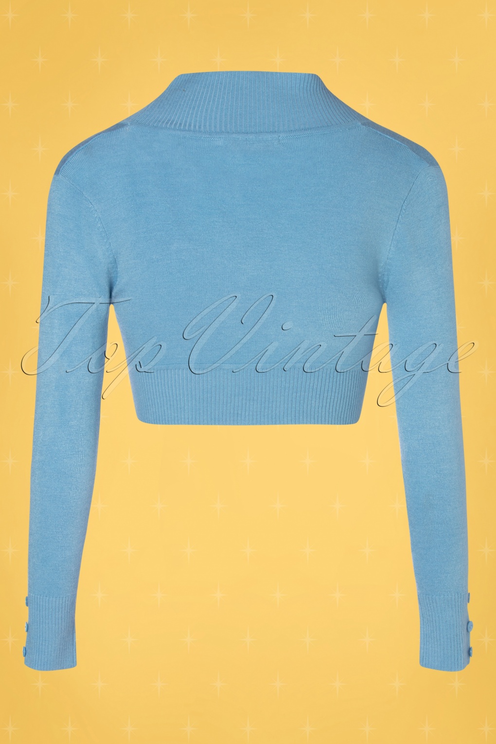 50s Jean Knitted Bolero in Blue