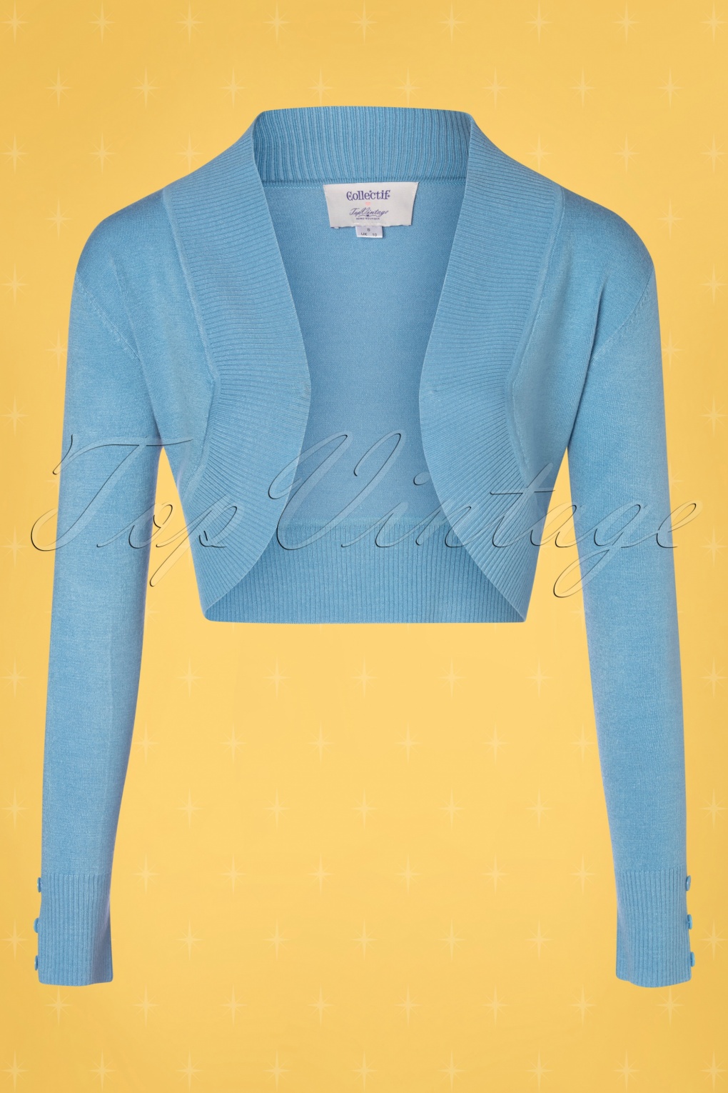 50s Jean Knitted Bolero in Blue