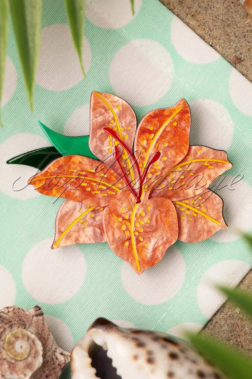 Frilly Lily Frond Brooch Années 50 Erstwilder | Topvintage
