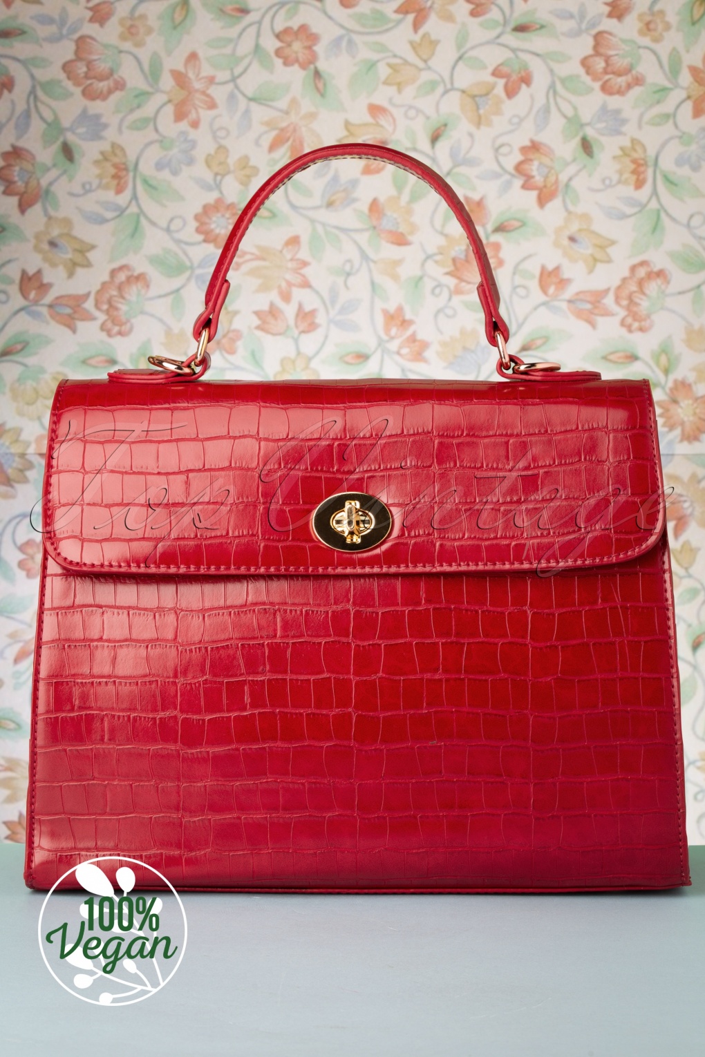 Charlie Stone Versailles Handbag Années 50 en Rouge | Acheter chez ...