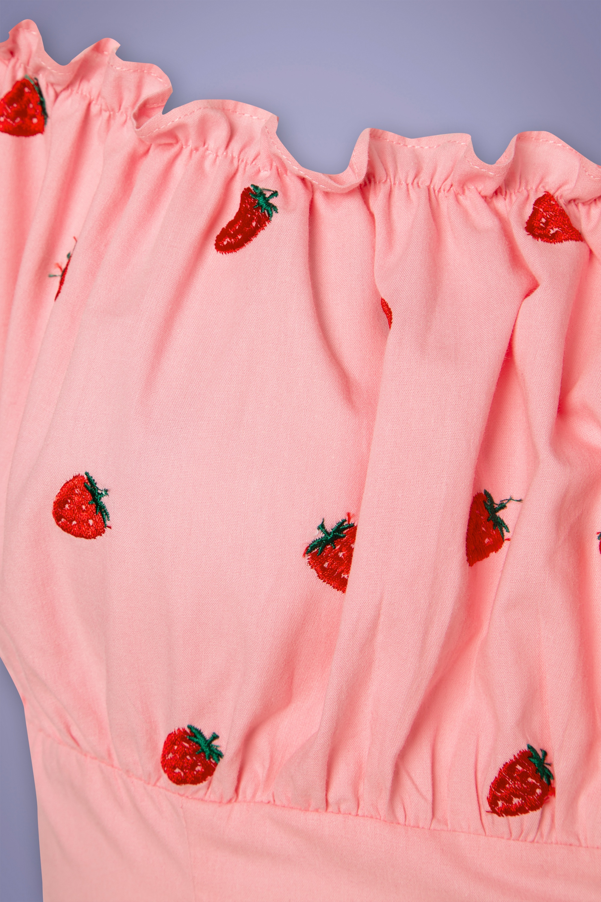 Viviana Besticktes Strawberry Top in Pink