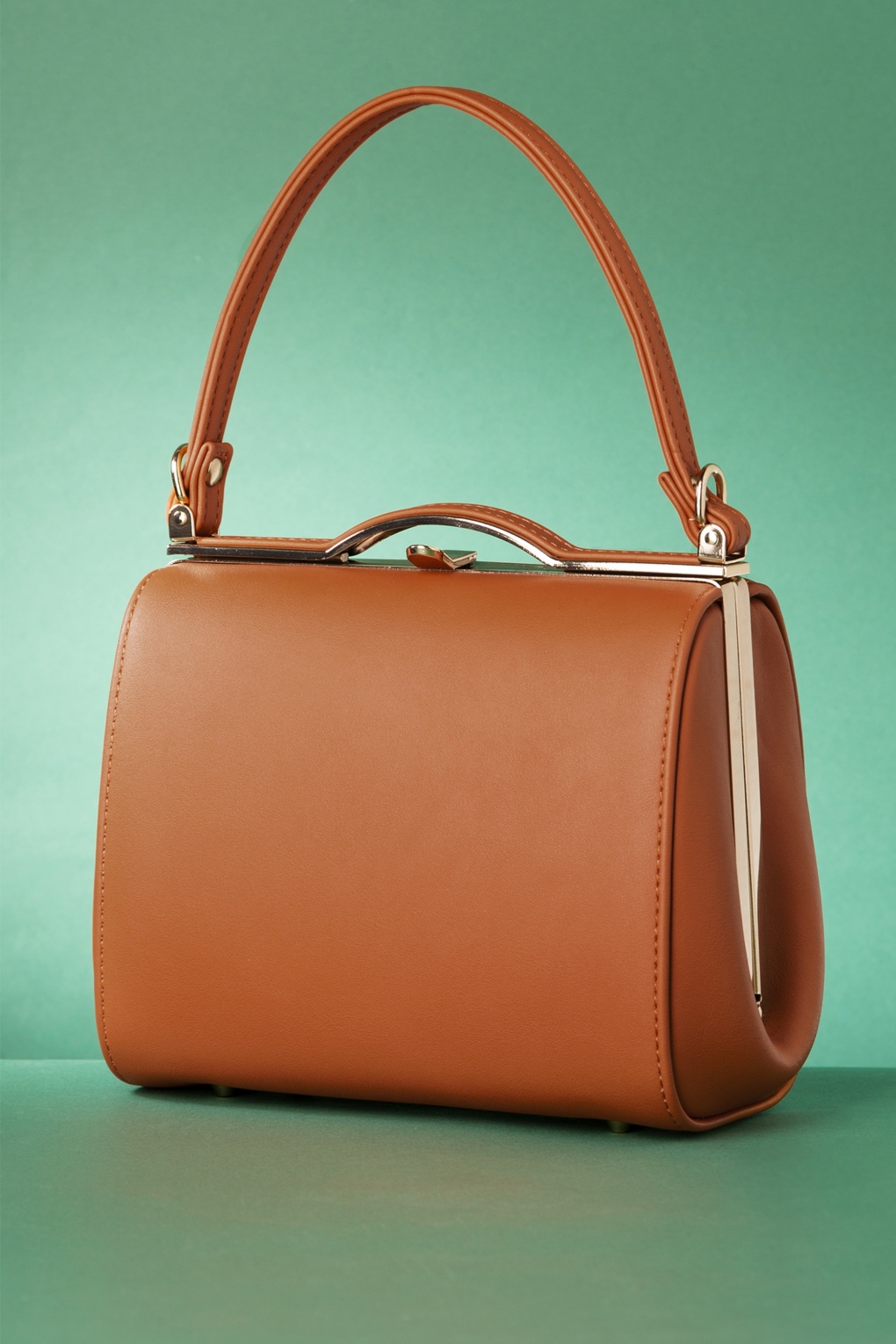 Collectif Clothing Carrie tas in bruin | Shop bij Topvintage