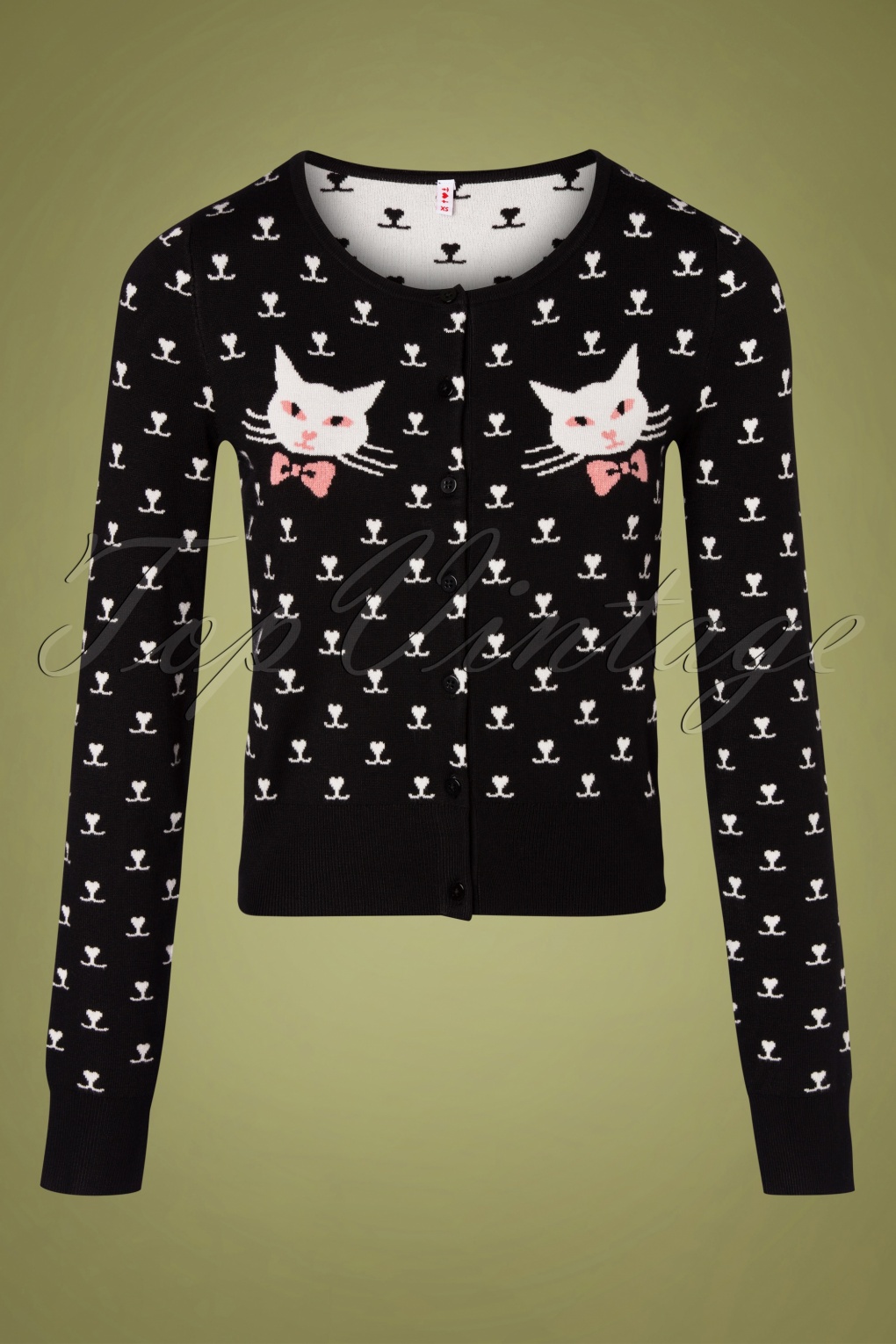 Blutsgeschwister Striklisel Kitty Cardigan Années 50 en Noir | Acheter ...