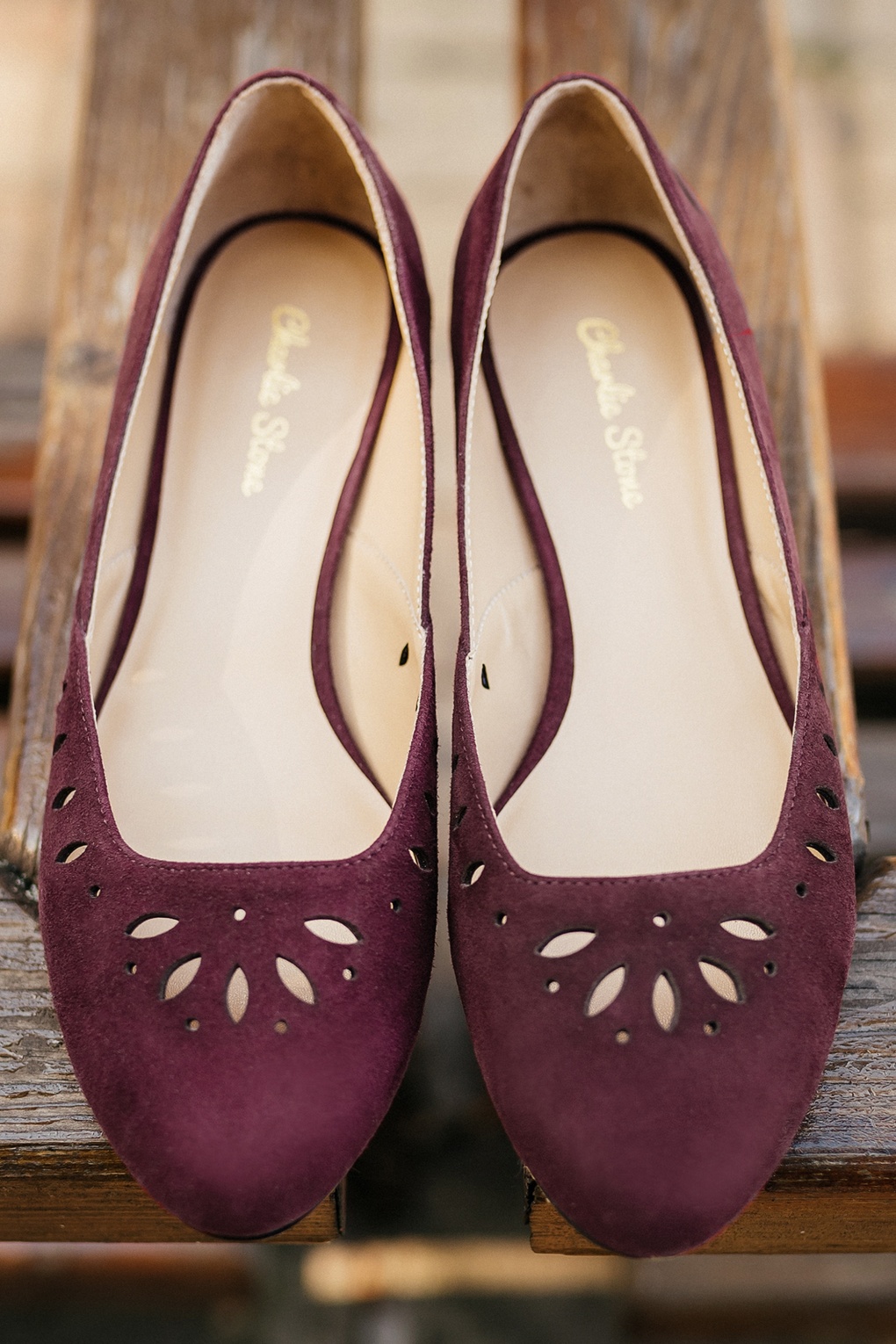 50s Hallstatt Low Heel Pumps in Maroon