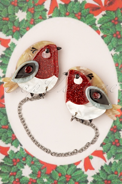 Erstwilder Red Robins Cardigan Clips Shop at Topvintage