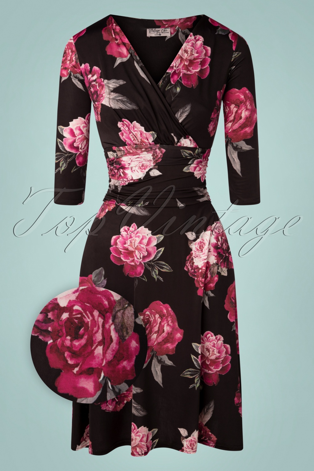 Vintage Chic for Topvintage Candace Floral Swing Dress Années 50 en ...