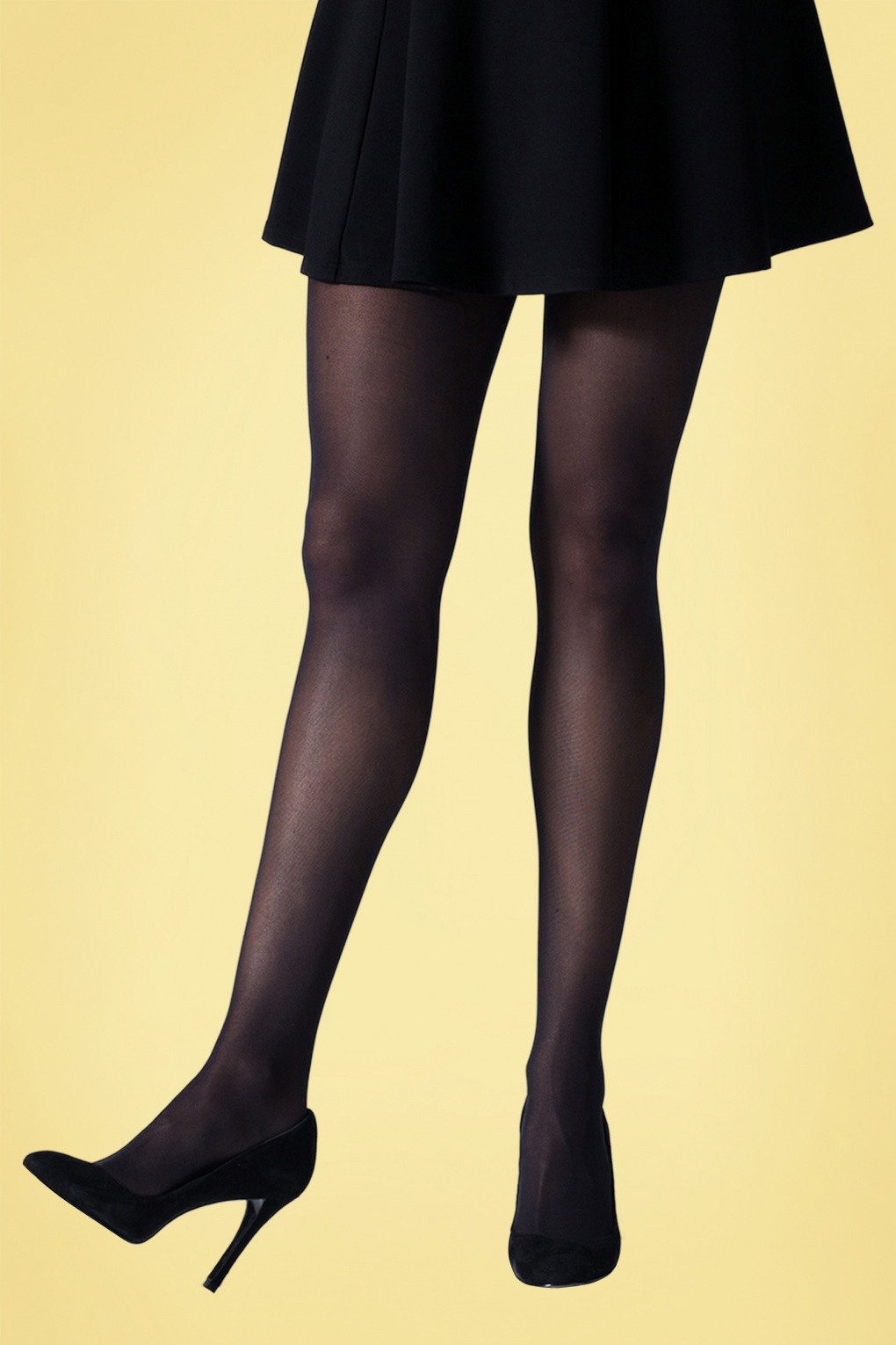 60s Eco Yarn Tights in Black
