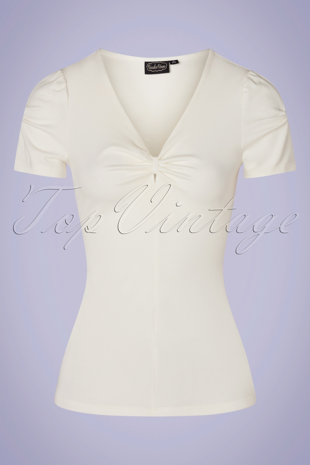 50s Dallas Bow Top in Ivory