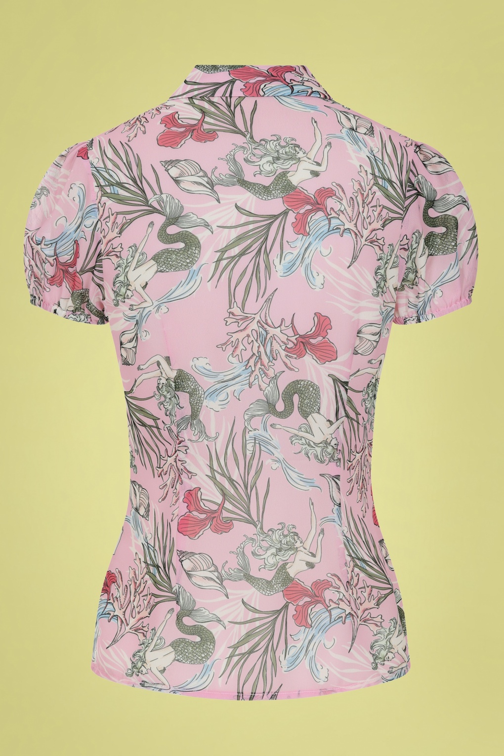 50s Attina Mermaid Blouse in Pink