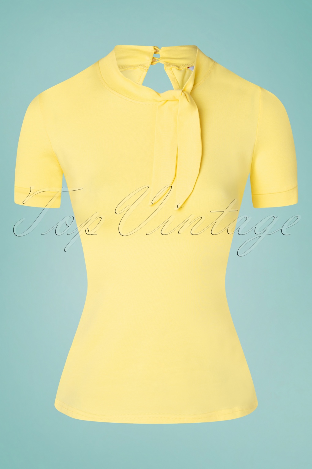 50s Sandy Loves Danny Top in Pastel Yellow