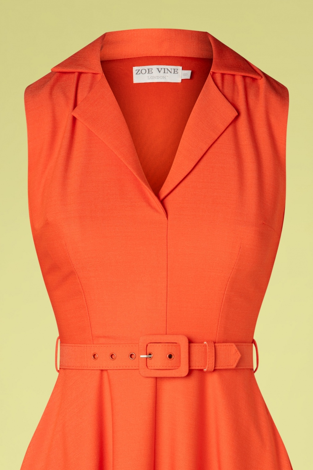 50s Helen Shirt Swing Dress in Tangerine