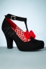 50s Kiara T-Strap Pumps in Black